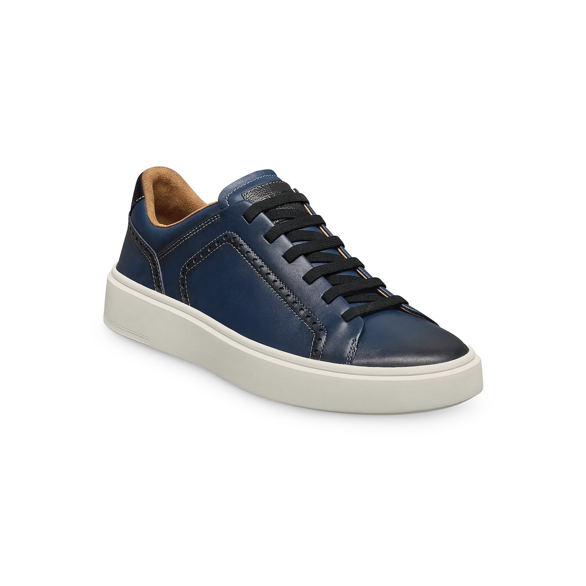 Allen Edmonds Oliver Slip-on Stretch-Lace Brogue Sneaker - Navy | J.Hilburn