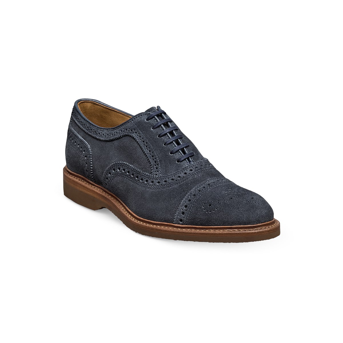 Allen Edmonds Strand Verse Cap-toe Oxford Dress Shoe - Navy Suede | J ...