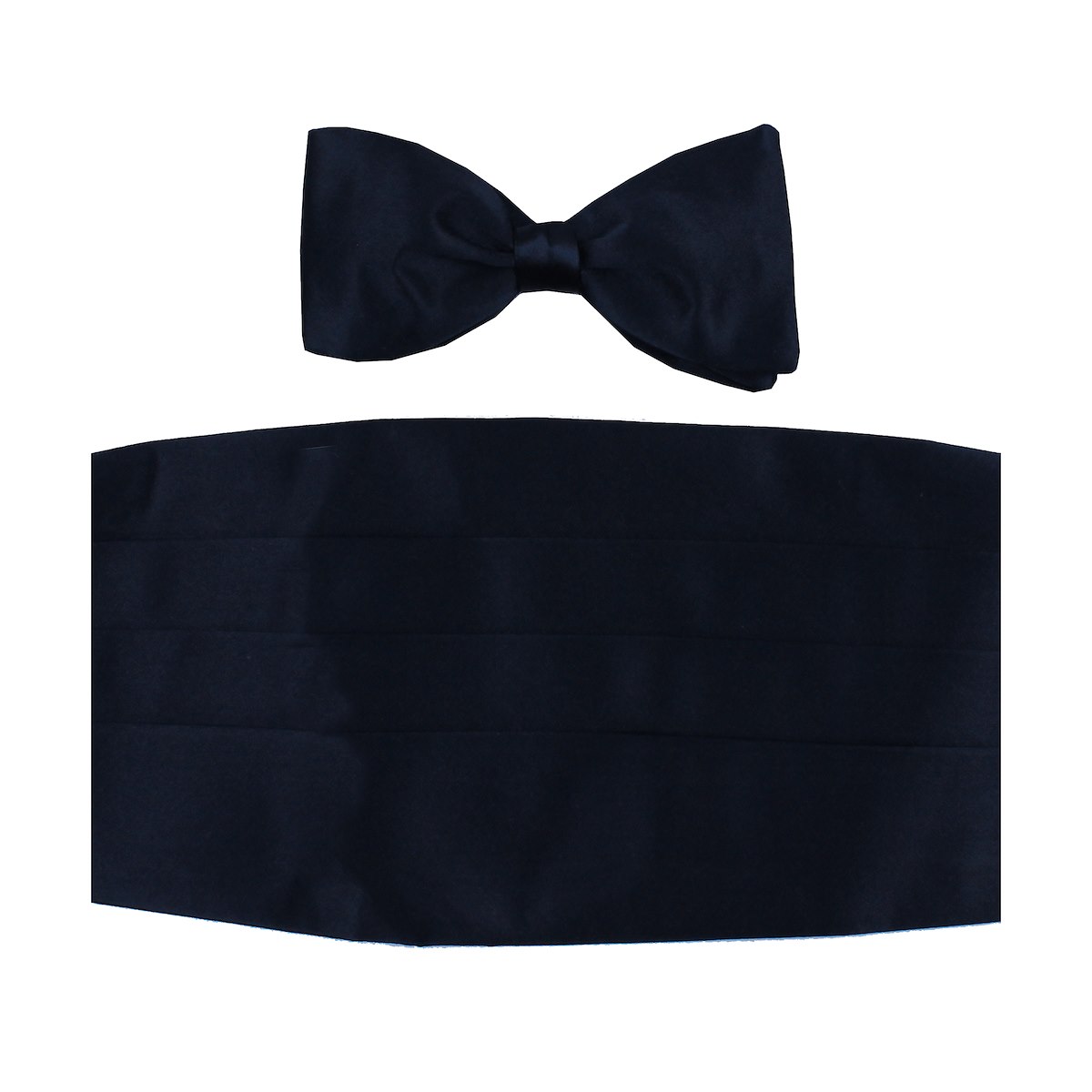 Solid Self-Tied Bowtie and Cummerbund Set - Navy | J.Hilburn