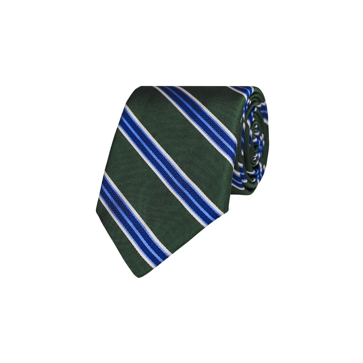 Repp Stripe Tie - Green | J.Hilburn