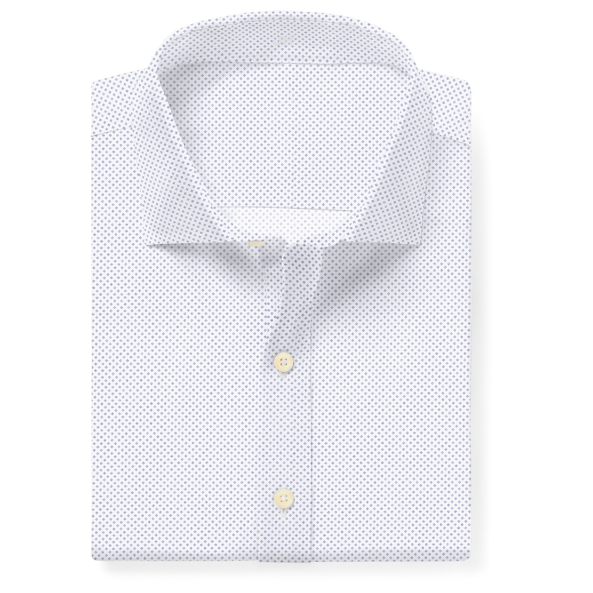 White with Blue Diamond Print | J.Hilburn