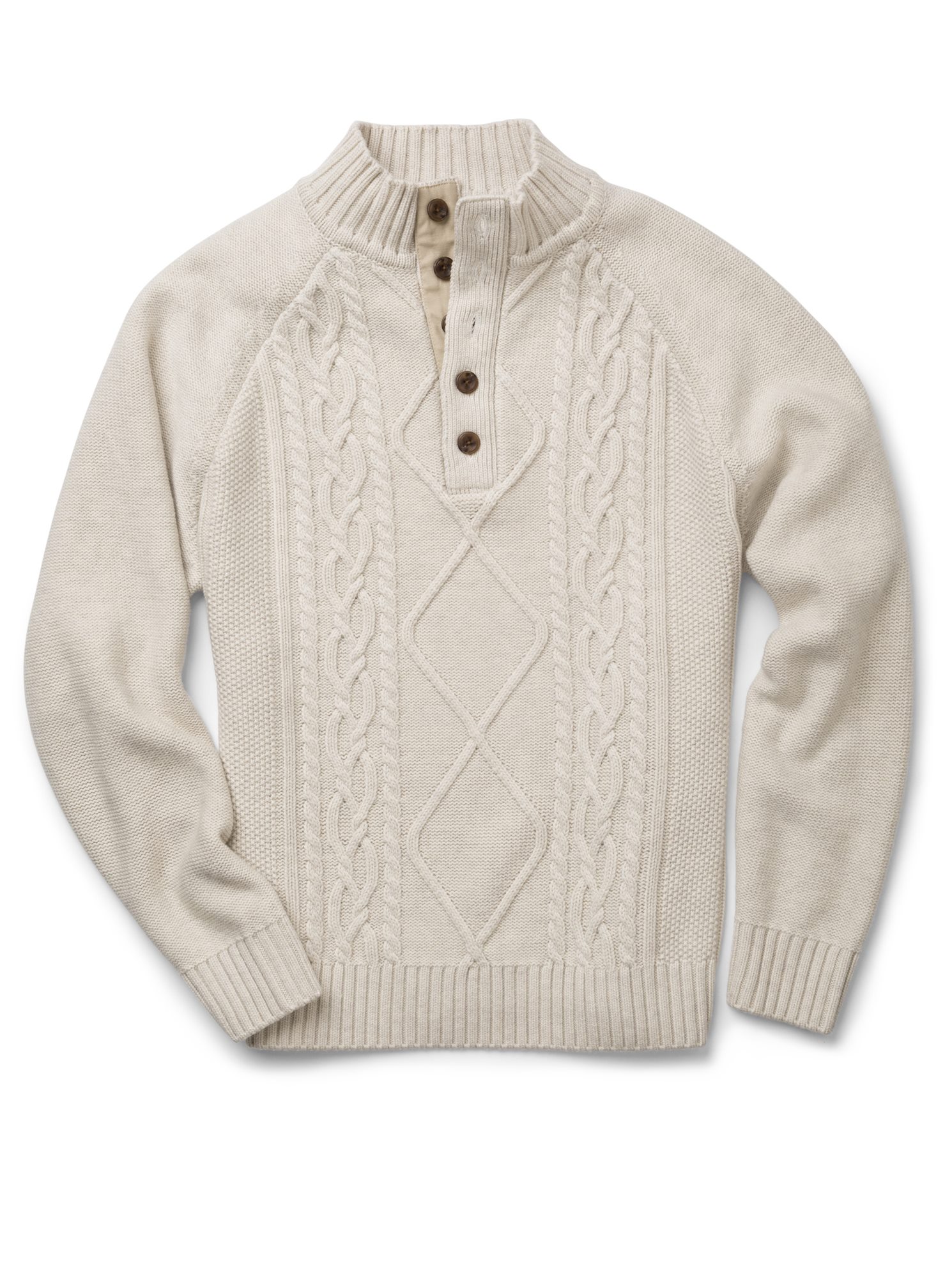 Fisherman Henley - Oatmeal Heather | J.Hilburn