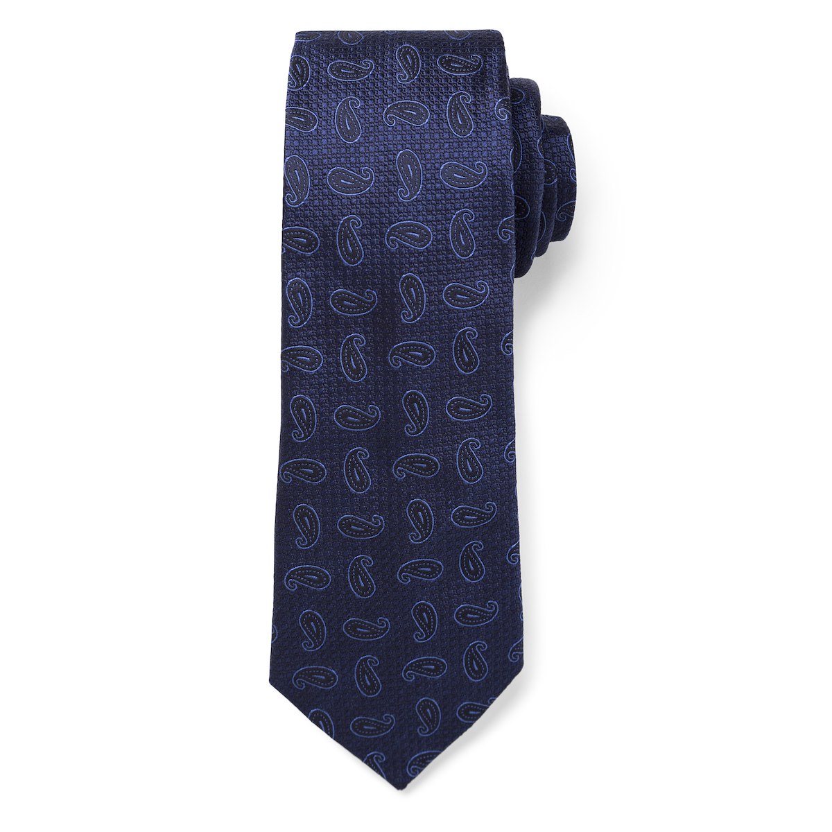Tonal Paisley Pine - Navy | J.Hilburn