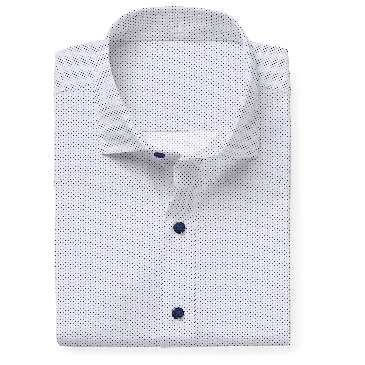 White with Navy Dot Print | J.Hilburn