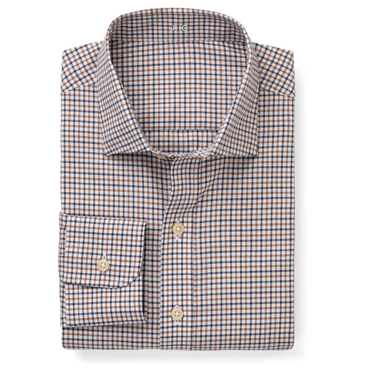Natural and Blue Large Tattersall | J.Hilburn