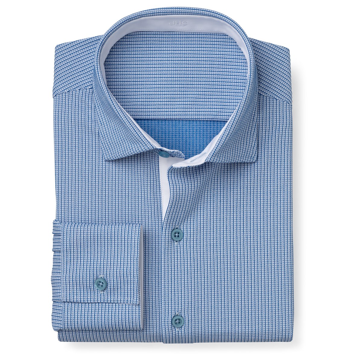 Blue Square Grid Print | J.Hilburn