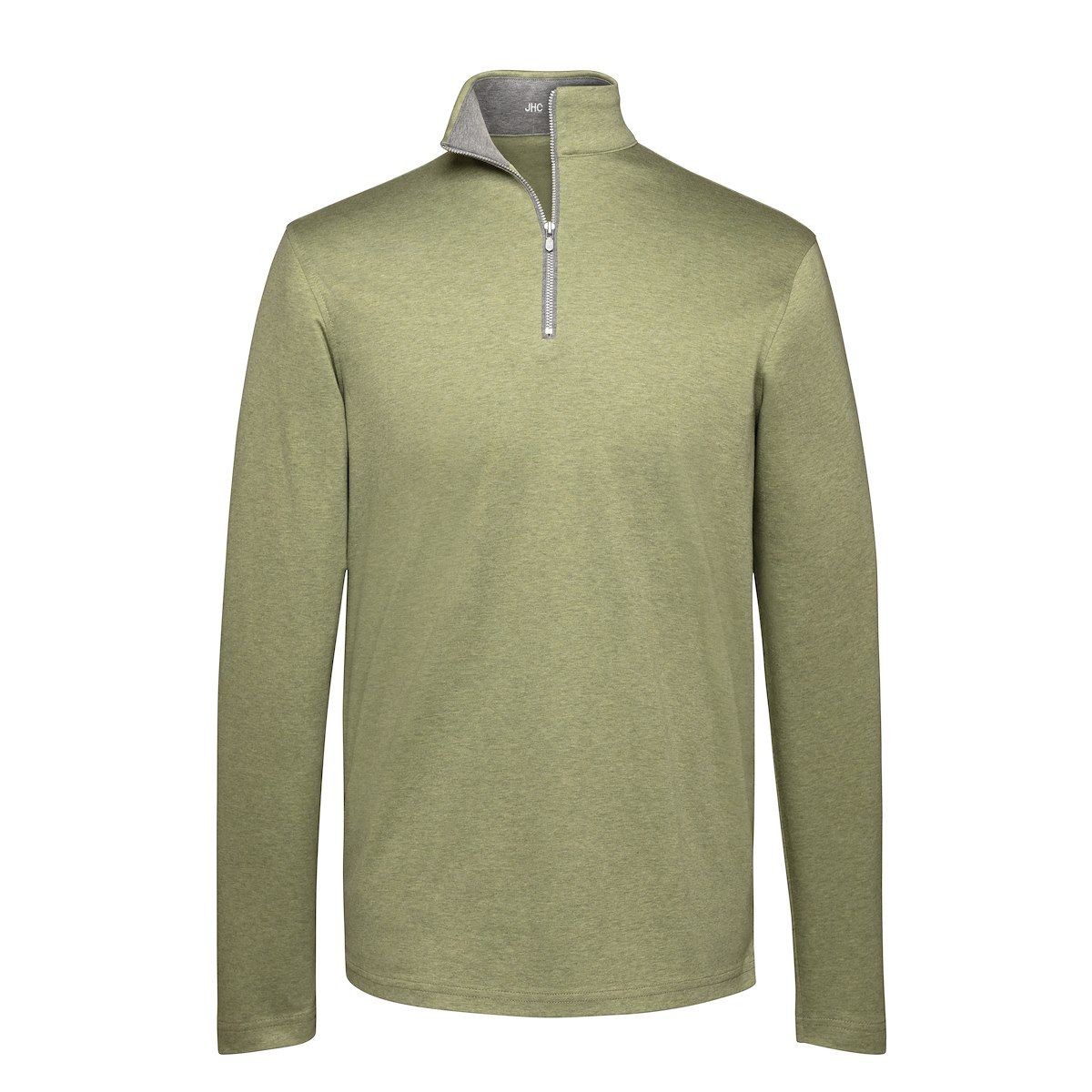Green Mélange Interlock Jersey | J.Hilburn