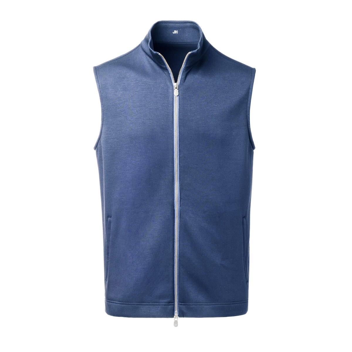 Soft Blue Mélange Interlock Jersey | J.Hilburn
