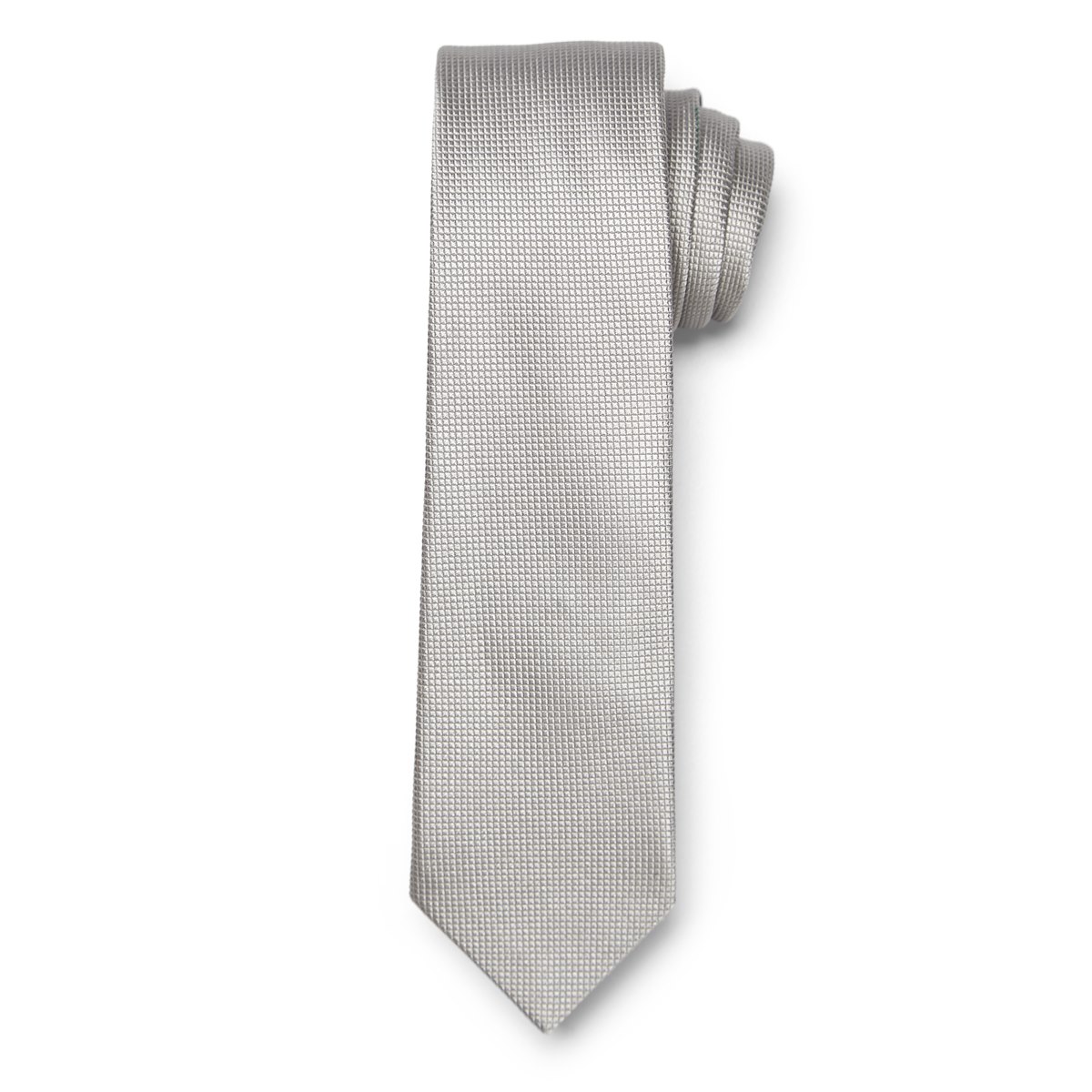 Modern Silk Textured Solid Tie - Light Grey | J.Hilburn