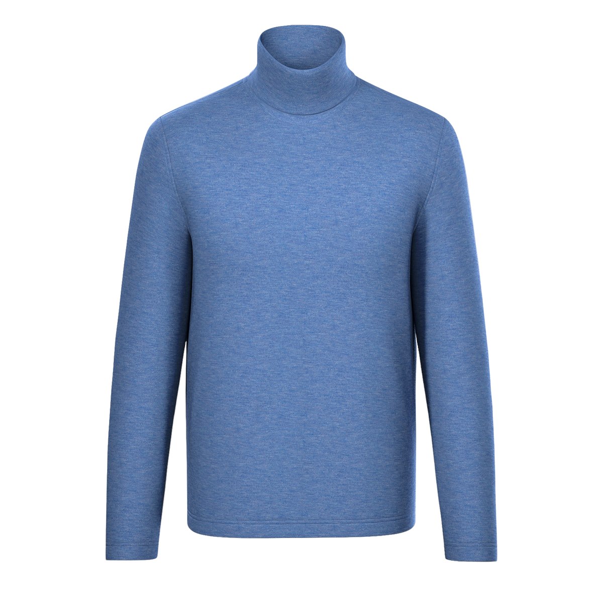 Soft Blue Melange Interlock Jersey | J.Hilburn