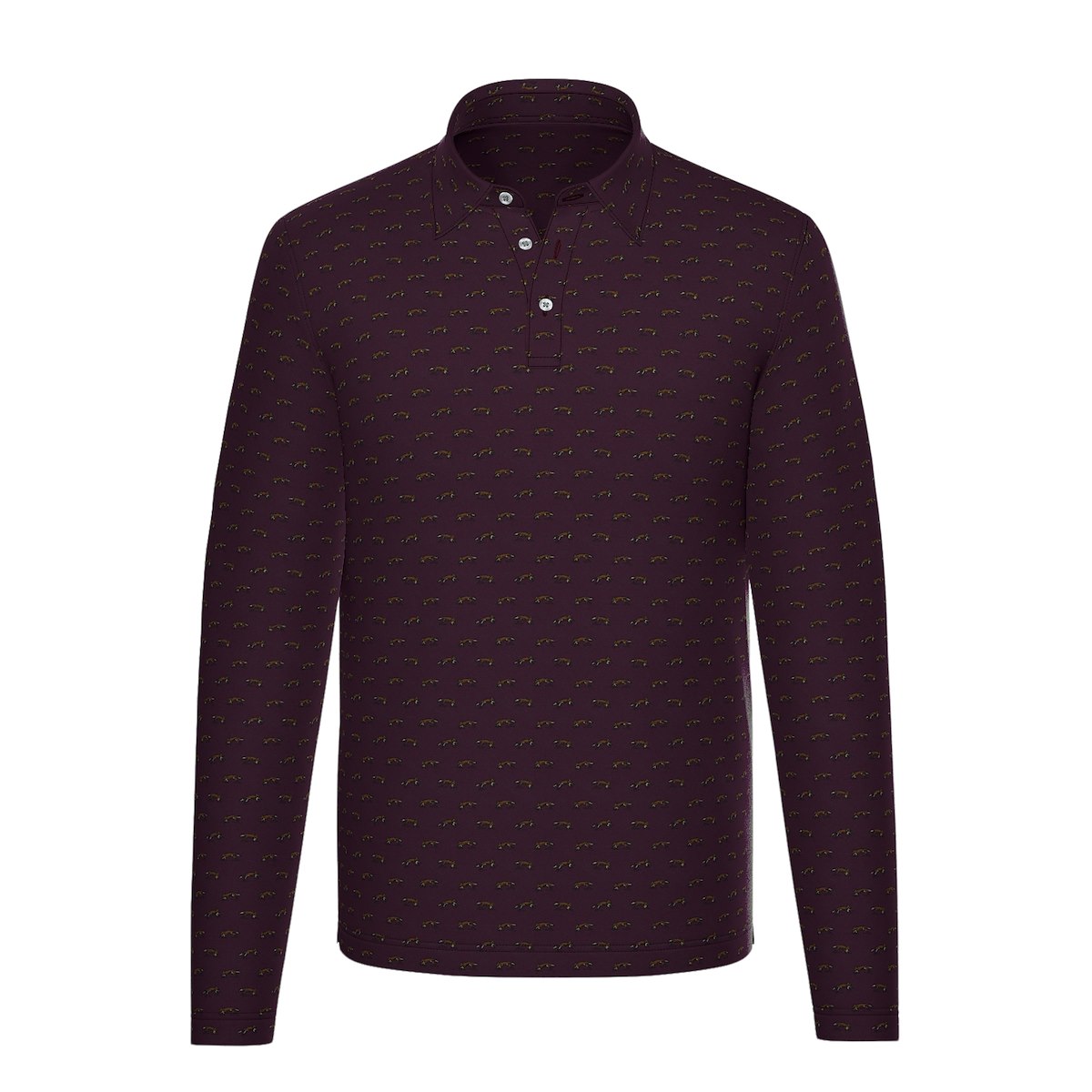 Burgundy Fox Print | J.Hilburn