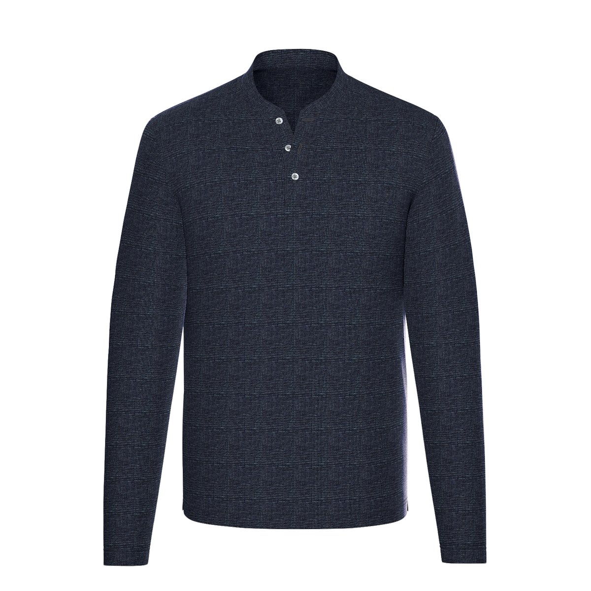 Blue and Grey Marled Jersey Plaid | J.Hilburn