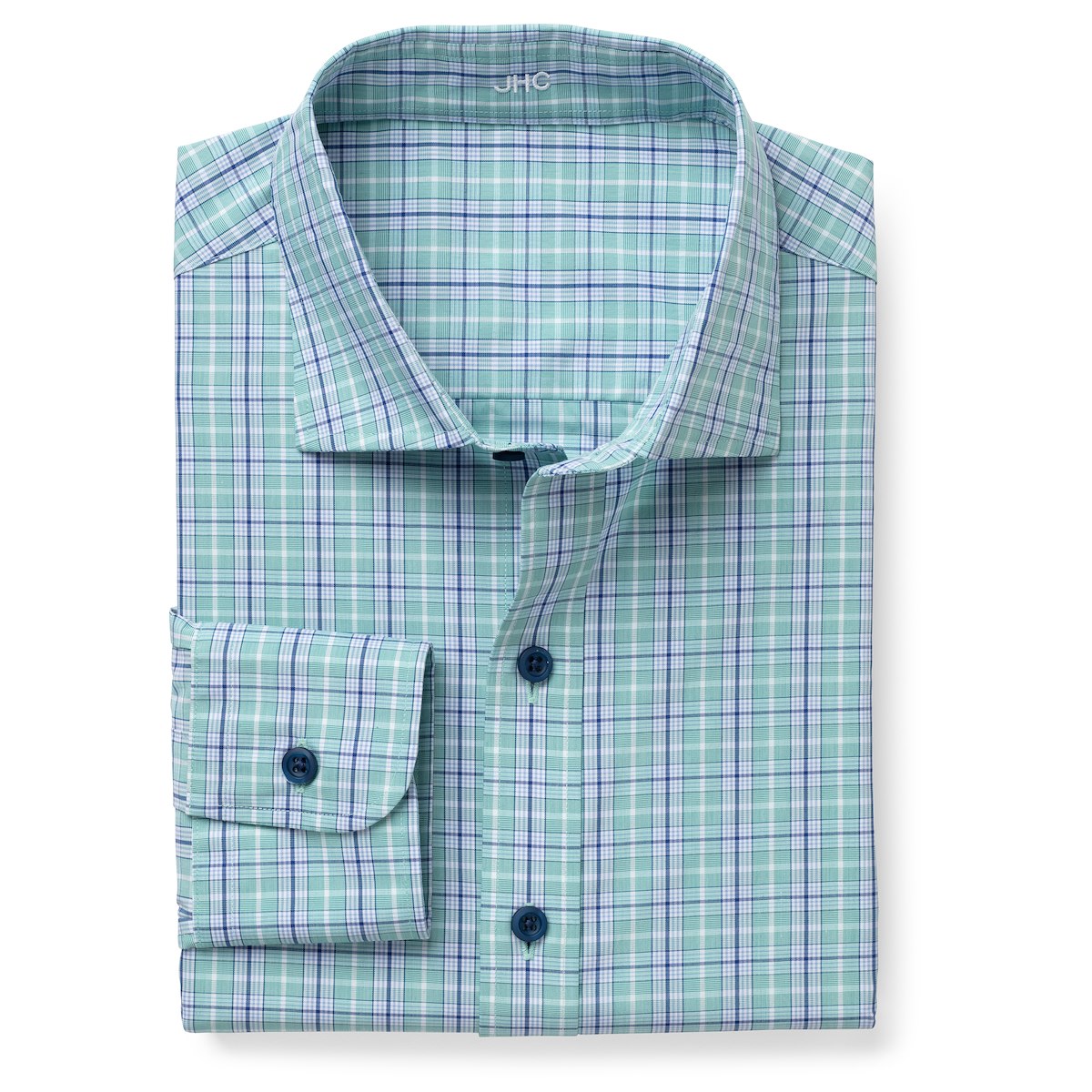 Aqua and Blue Check | J.Hilburn
