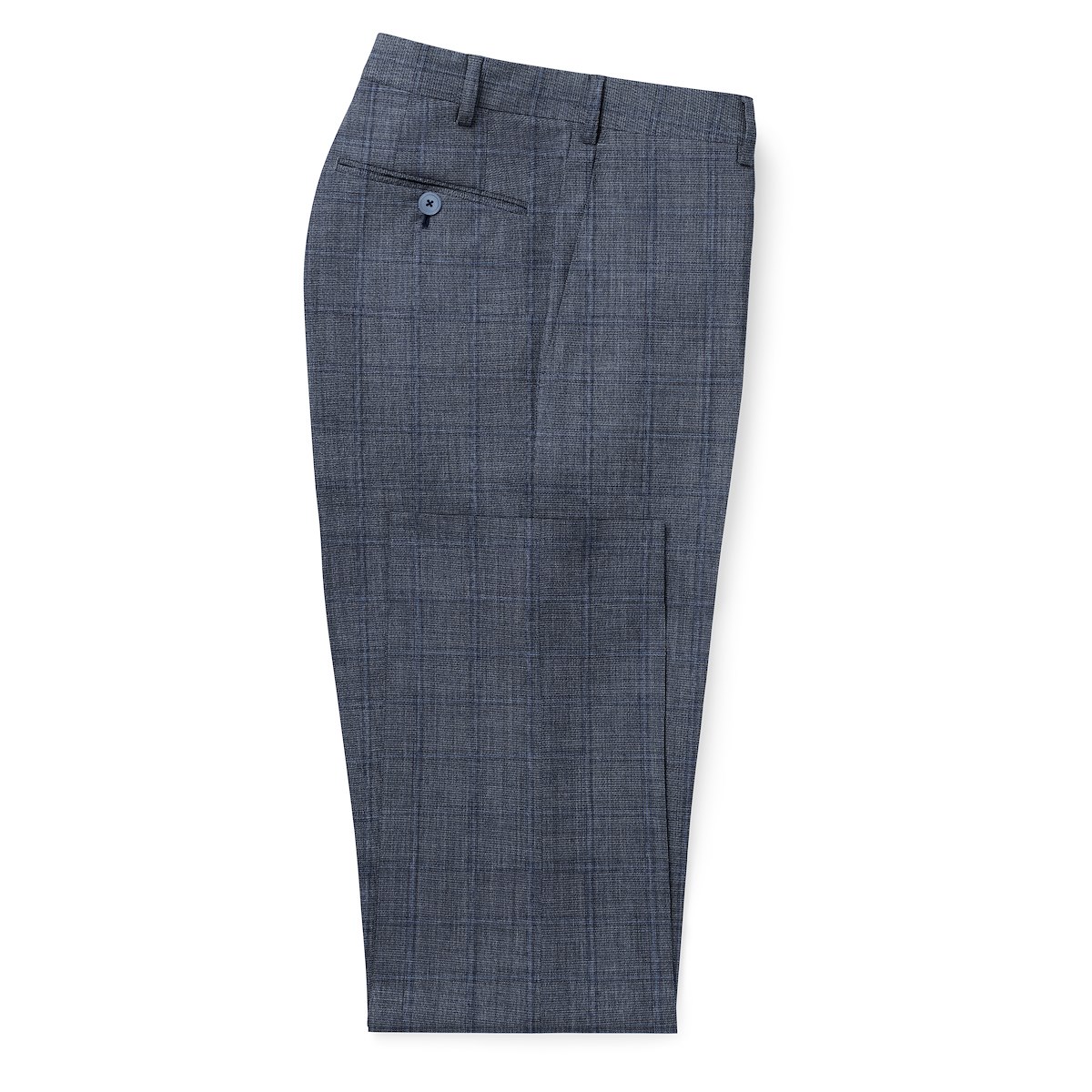 Mid Blue Large Check Plaid | J.Hilburn