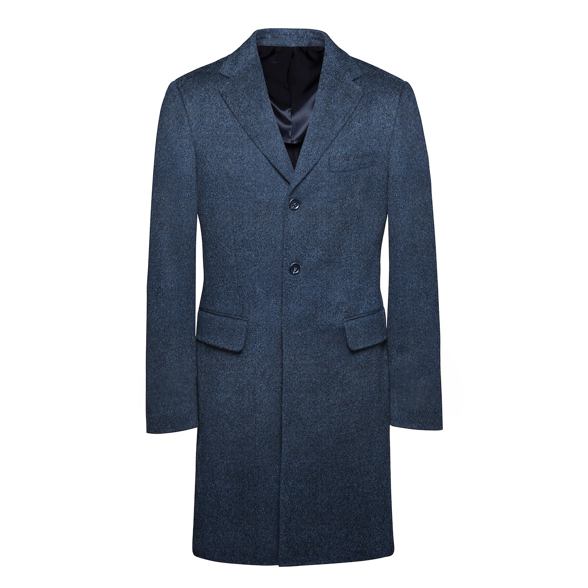 Navy Diagonal Twill Top Coat | J.Hilburn