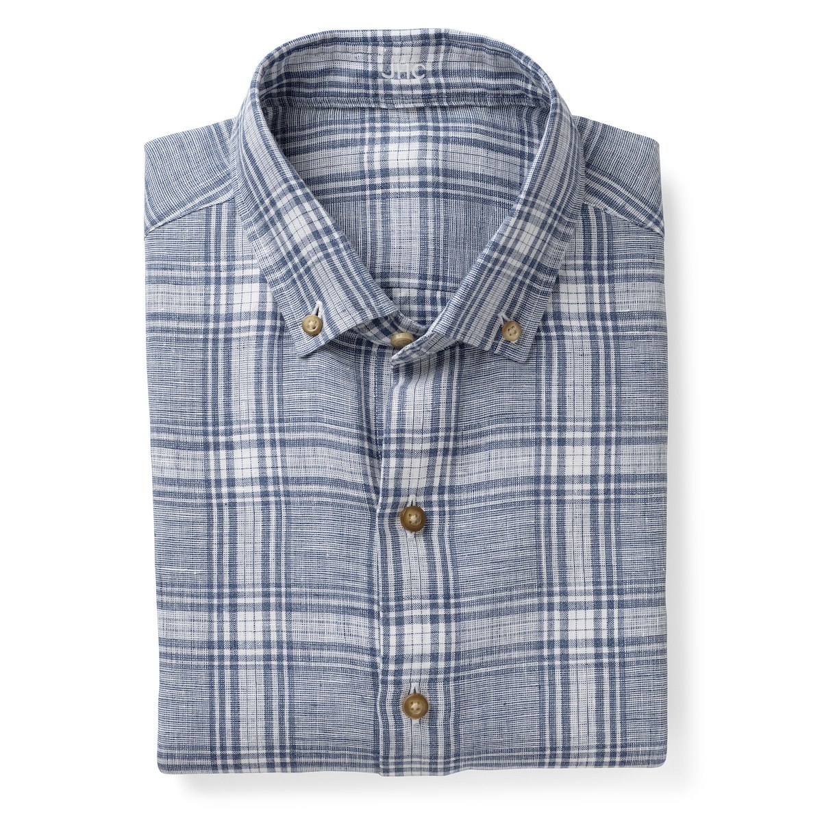 Multi Blue Plaid Linen | J.Hilburn