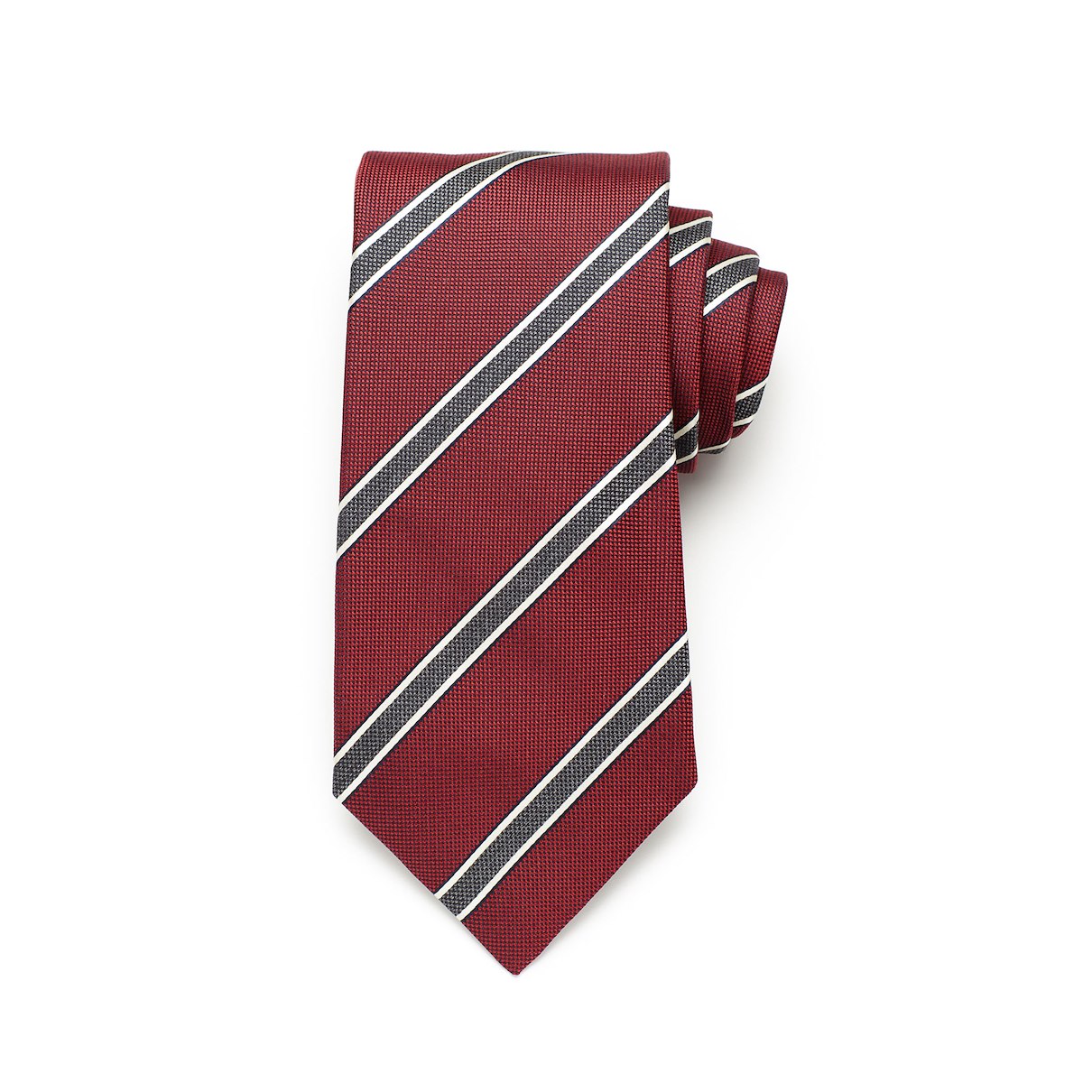 Pinpoint Stripe - Merlot | J.Hilburn