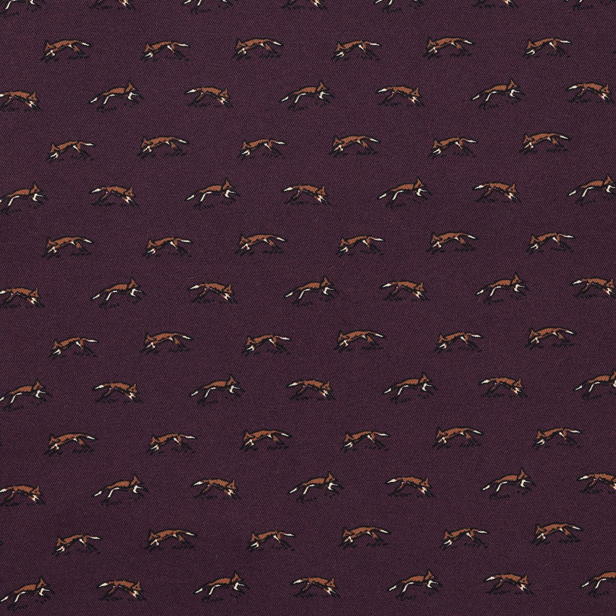 Burgundy Fox Print | J.Hilburn