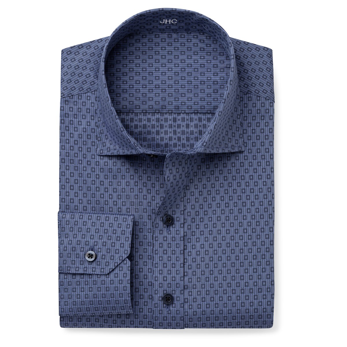 Blue and Navy Matrix Jacquard | J.Hilburn